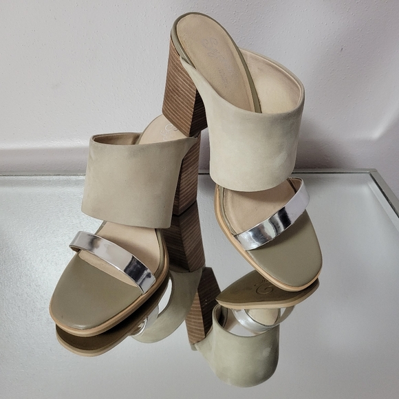 Seychelles | Shoes | Seychelles Gray Suede And Silver Block Heel ...